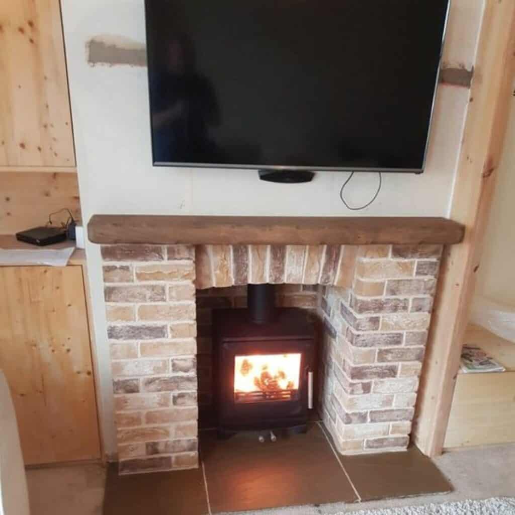 40+ Best Log Burner TV Wall Ideas • Creatively Living Blog